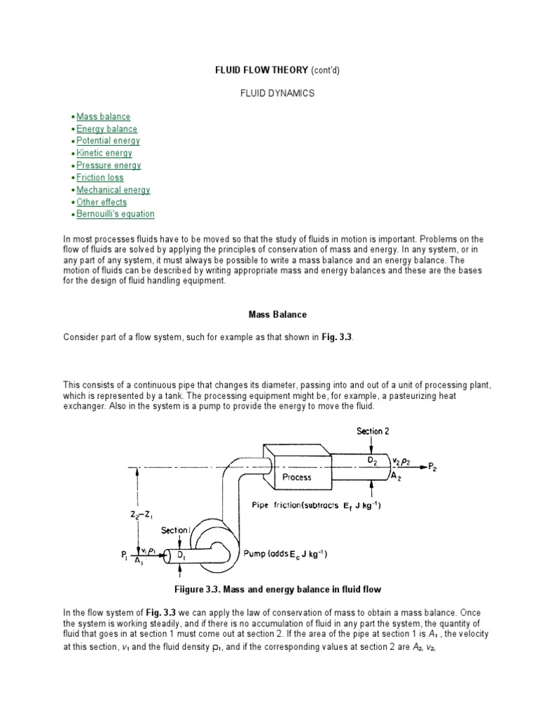 Fluid Flow Theory | PDF | Fluid Dynamics | Pressure