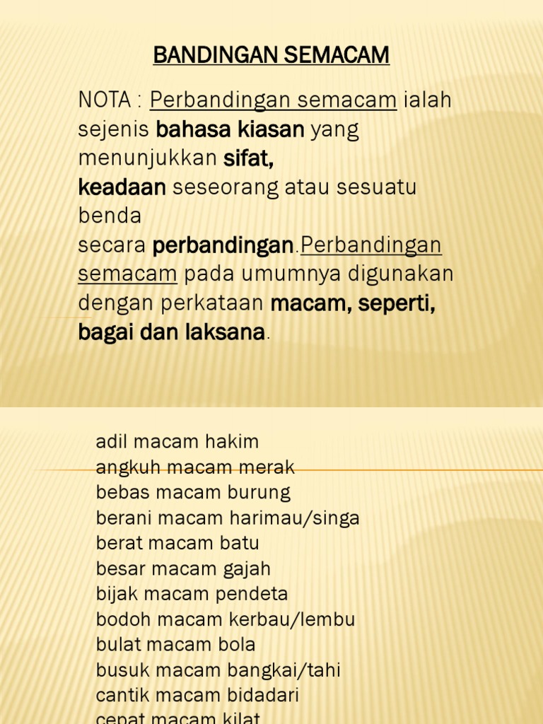 Bandingan Semacam | PDF