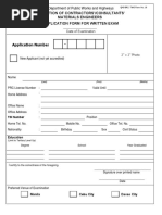 2nd Revised Application Form For DPWH Me | PDF | Engineer | Test ...