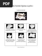 10 Jenis Napkin Beserta Cara Lipatan | PDF | Memasak, Makanan, & Anggur