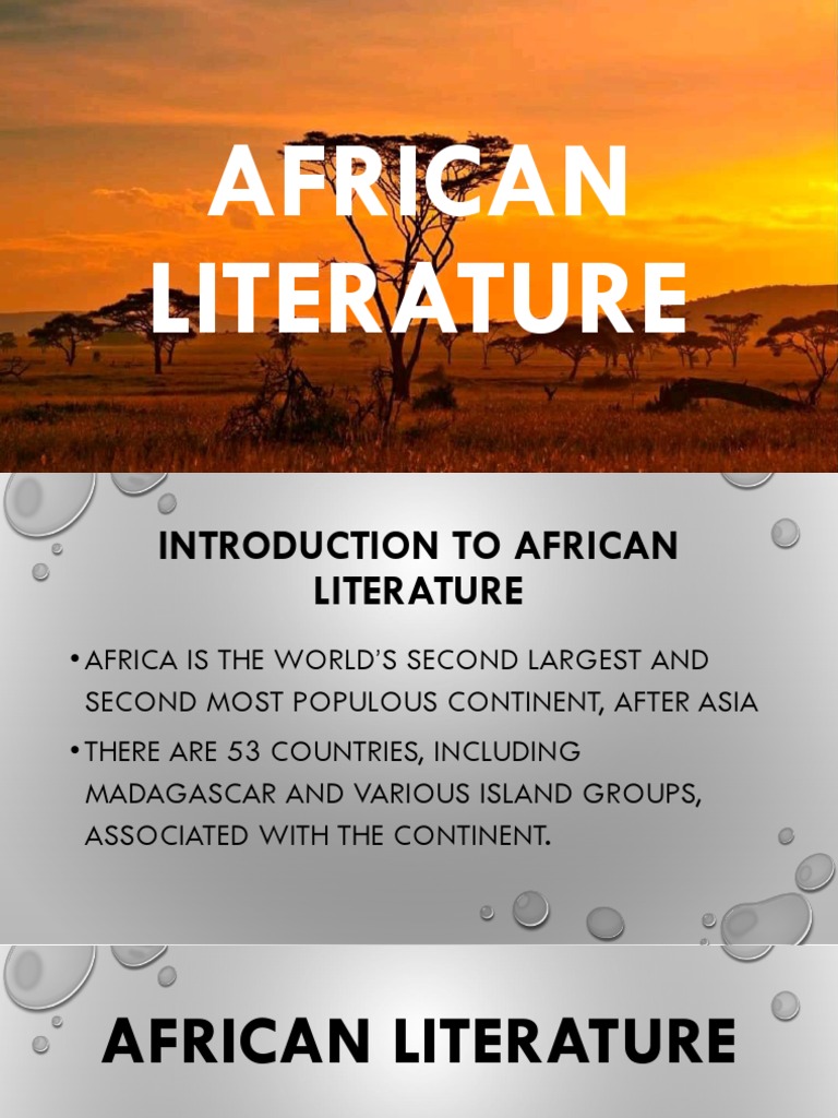 African Literature | PDF | African Literature | Writing