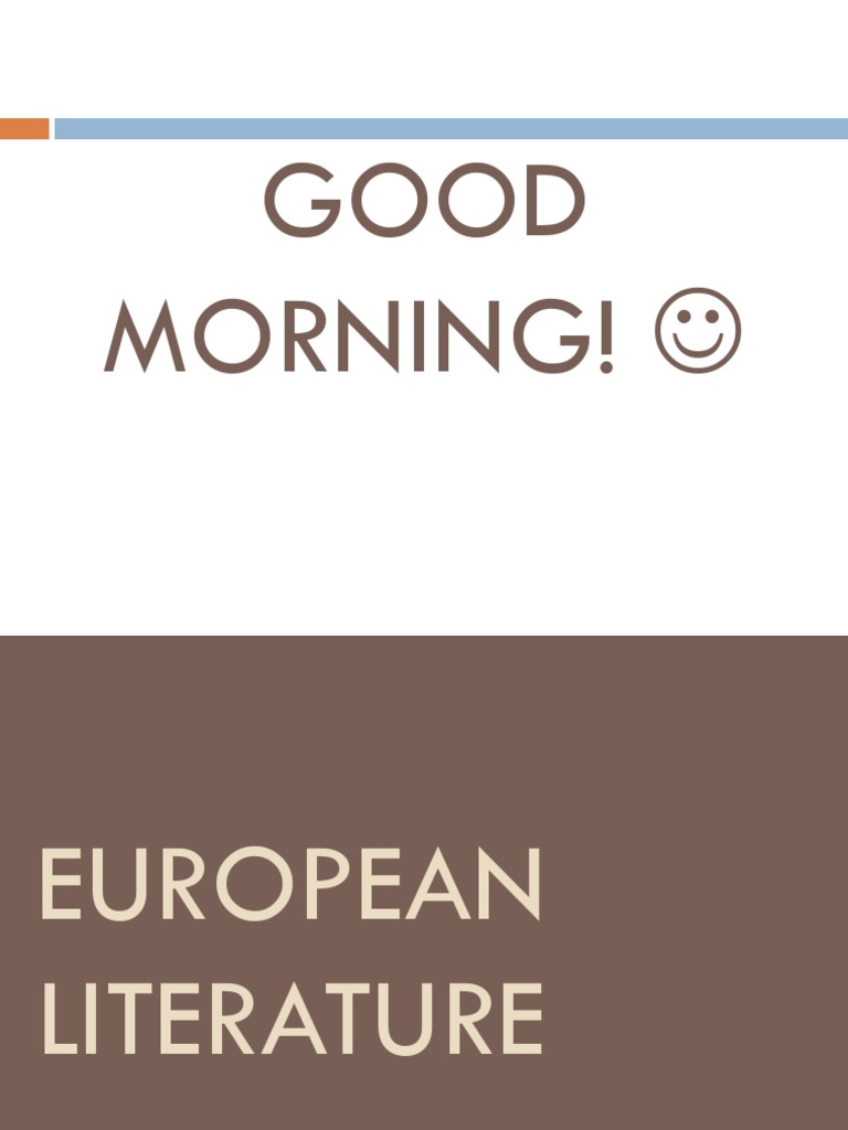 Overview of European Literature Periods | PDF | Victorian Literature ...