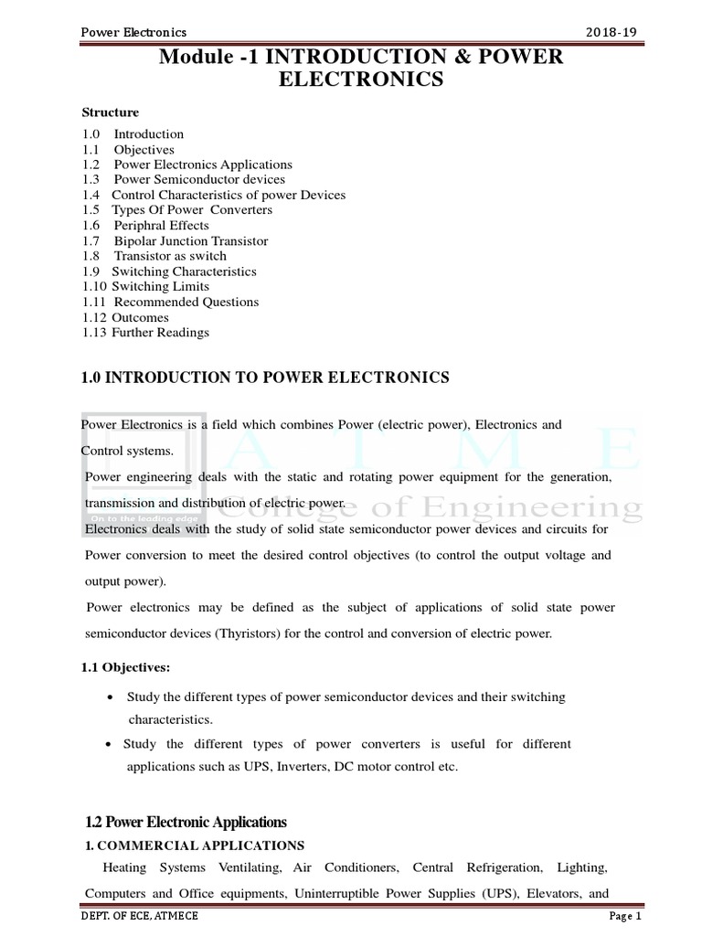 Module 1 | PDF | Bipolar Junction Transistor | Rectifier
