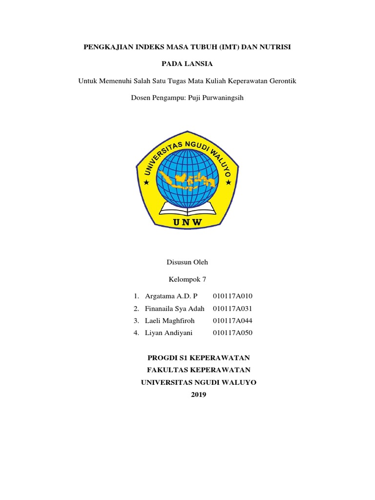 IMT dan Nutrisi Lansia: Panduan Kesehatan | PDF