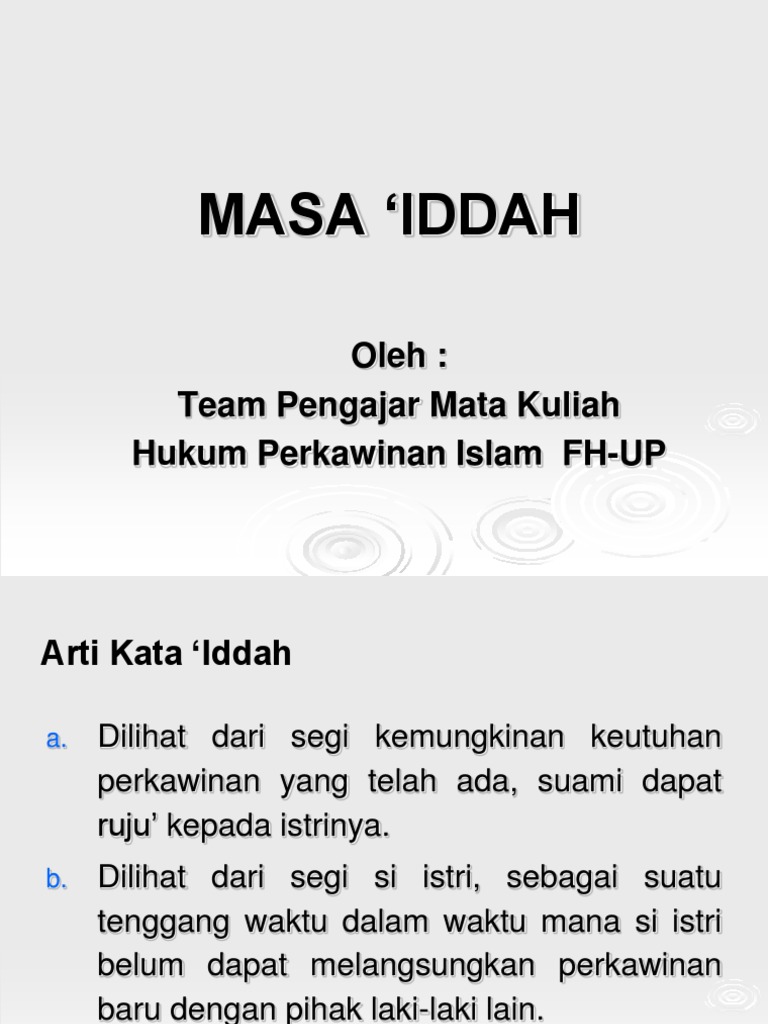 Masa Iddah | PDF