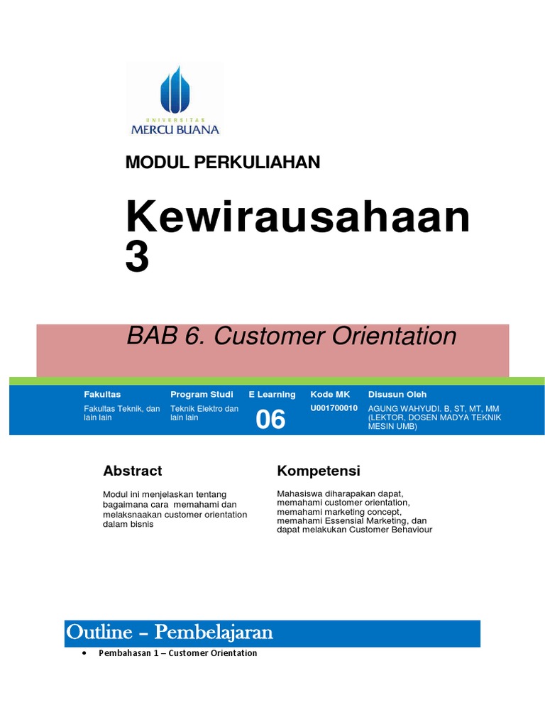 Bab 6 Customer Orientation Pdf Consumer Behaviour Market Segmentation
