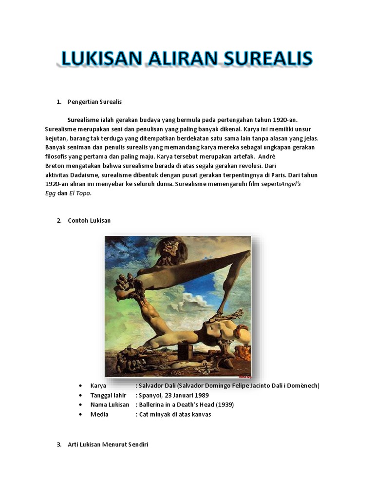 Pengertian Surealis | PDF | Seni