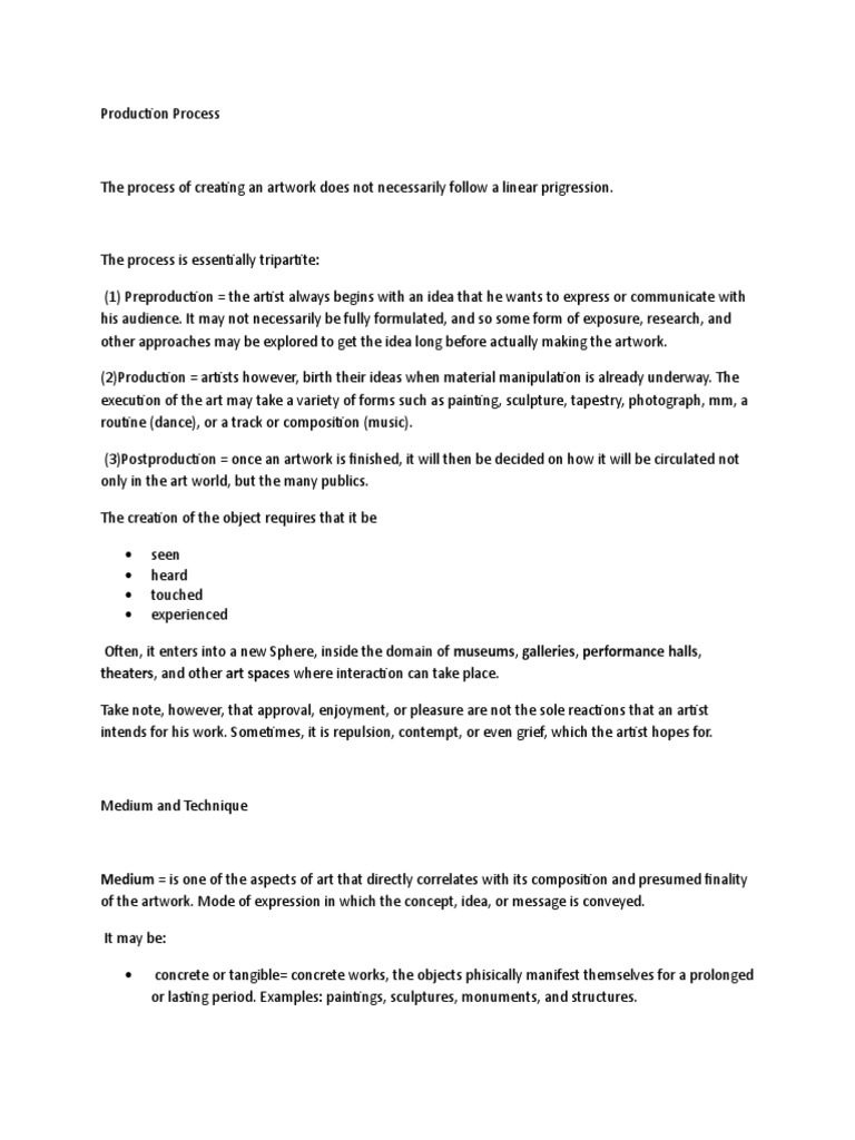 Production Process | Paintings