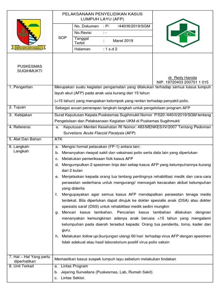SOP AFP Lumpuh Layu | PDF