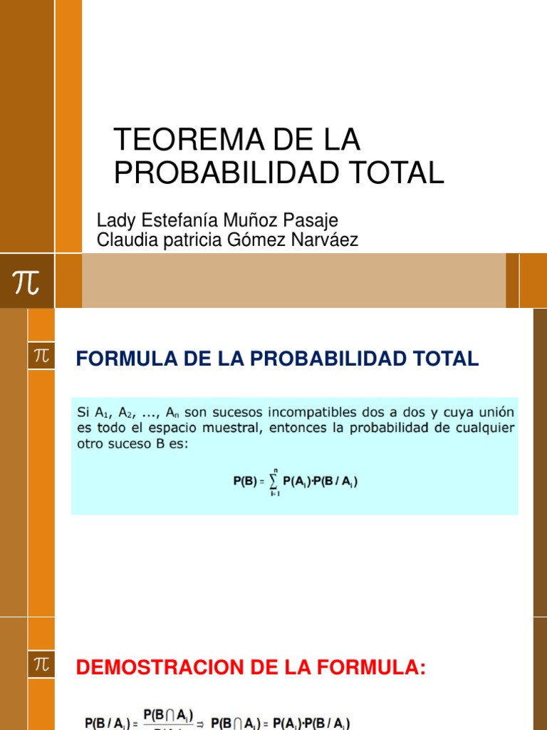 Teorema de La Probabilidad Total | PDF | Probabilidad | Especialidades Medicas