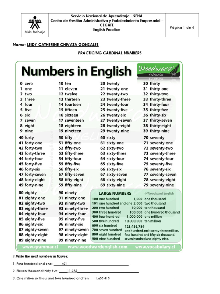Numbers Practice | PDF | Teaching Mathematics | Sports