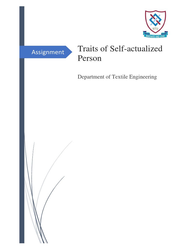 Traits of Self-Actualized Person: Assignment | Download Free PDF | Self ...