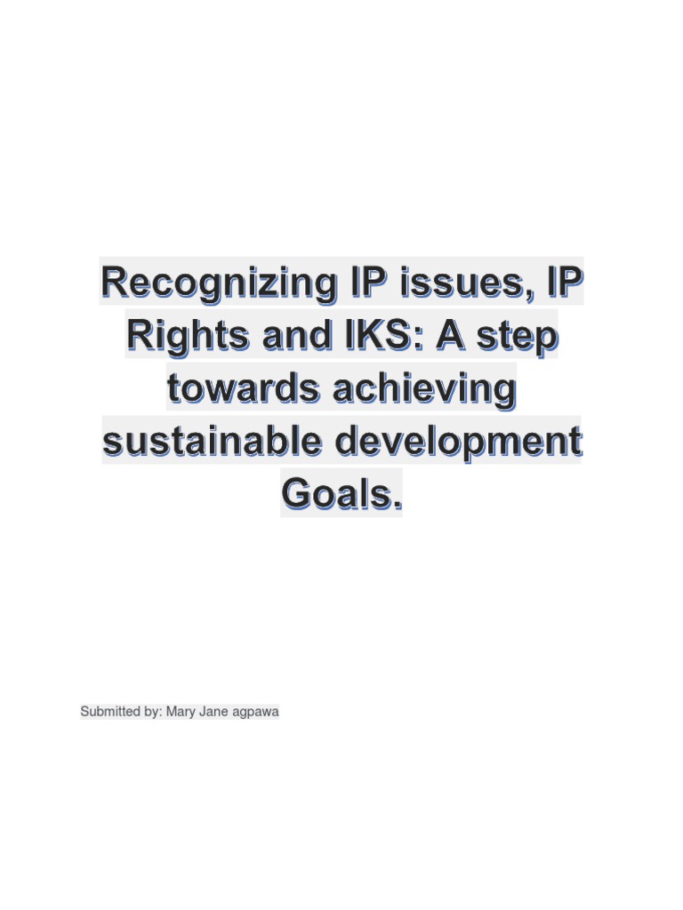 Recognizing IP Issues | PDF | Intellectual Property | Alternative ...