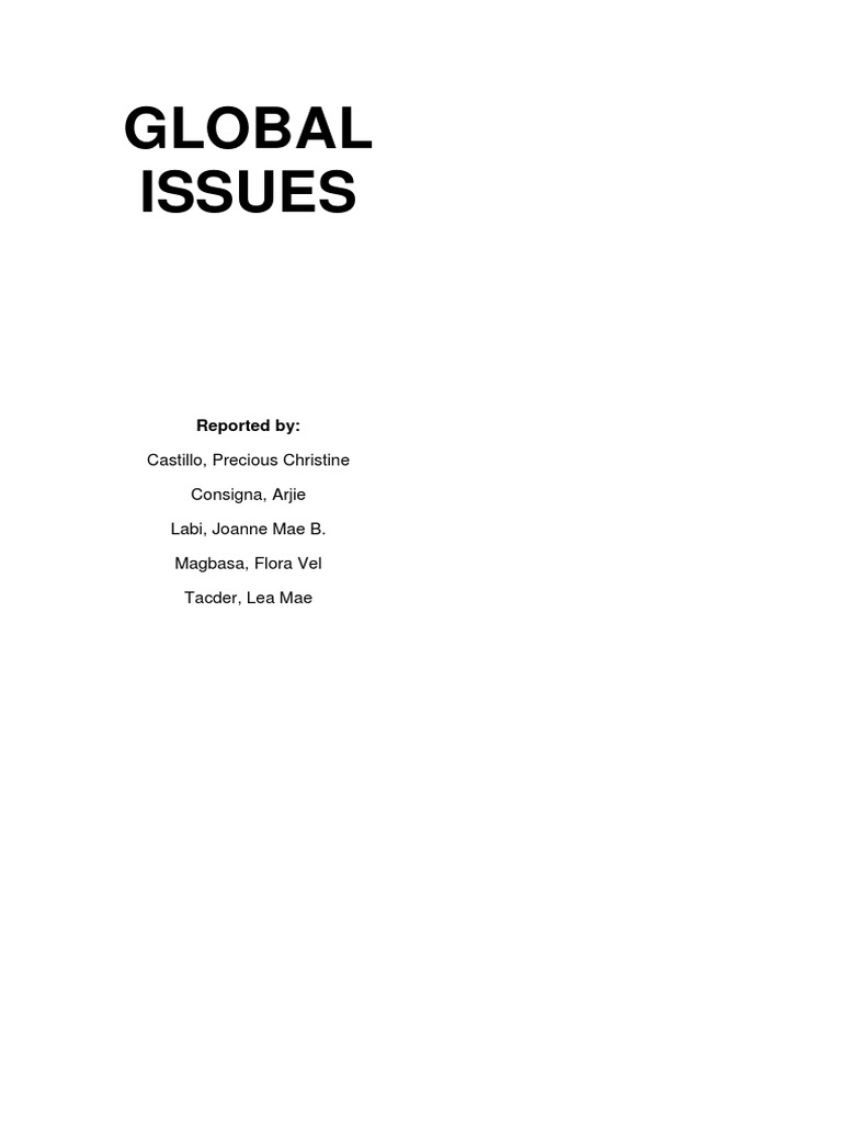 Global Issues | Download Free PDF | Poverty | Poverty & Homelessness