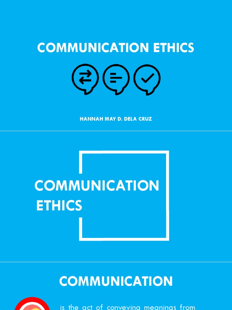 Communication Ethics | PDF | Freedom Of Speech | Interpersonal ...