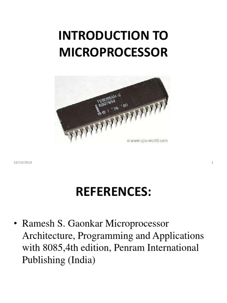 Introduction To Microprocessor | PDF | Embedded System | Microcontroller