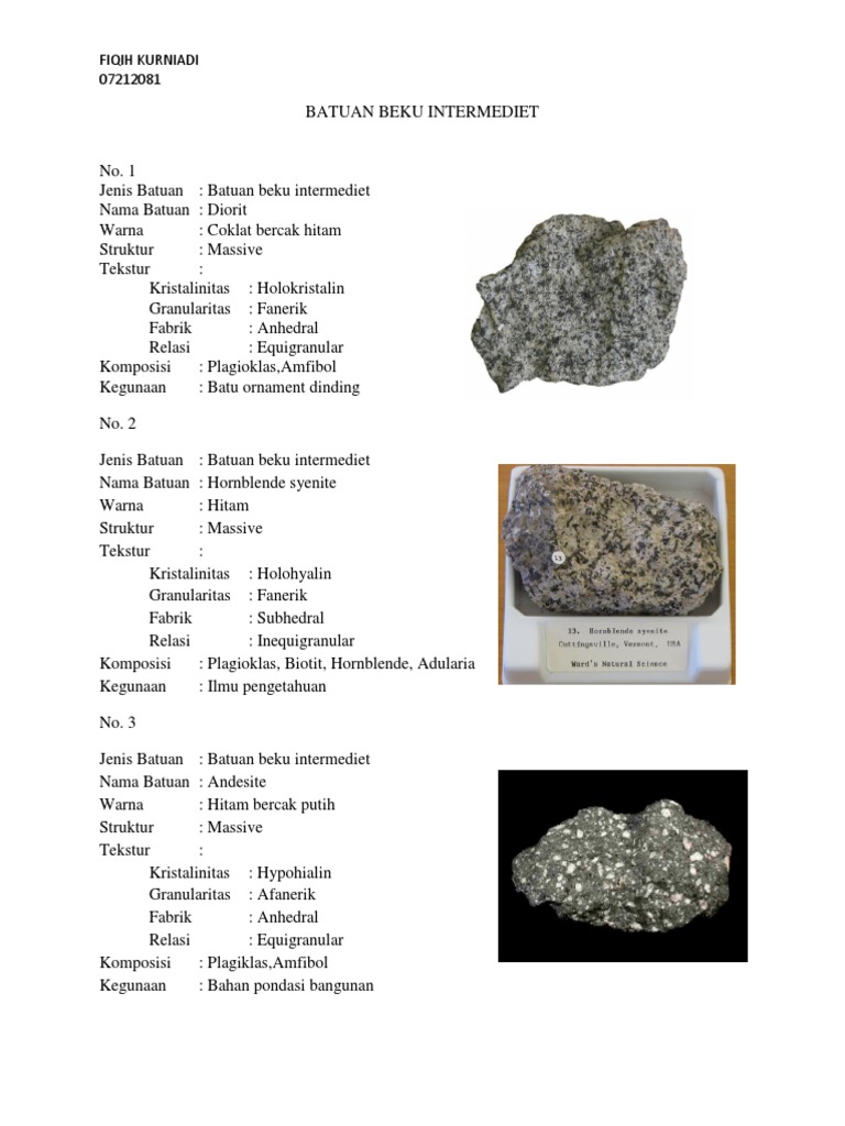 Deskripsi Batuan Beku | PDF