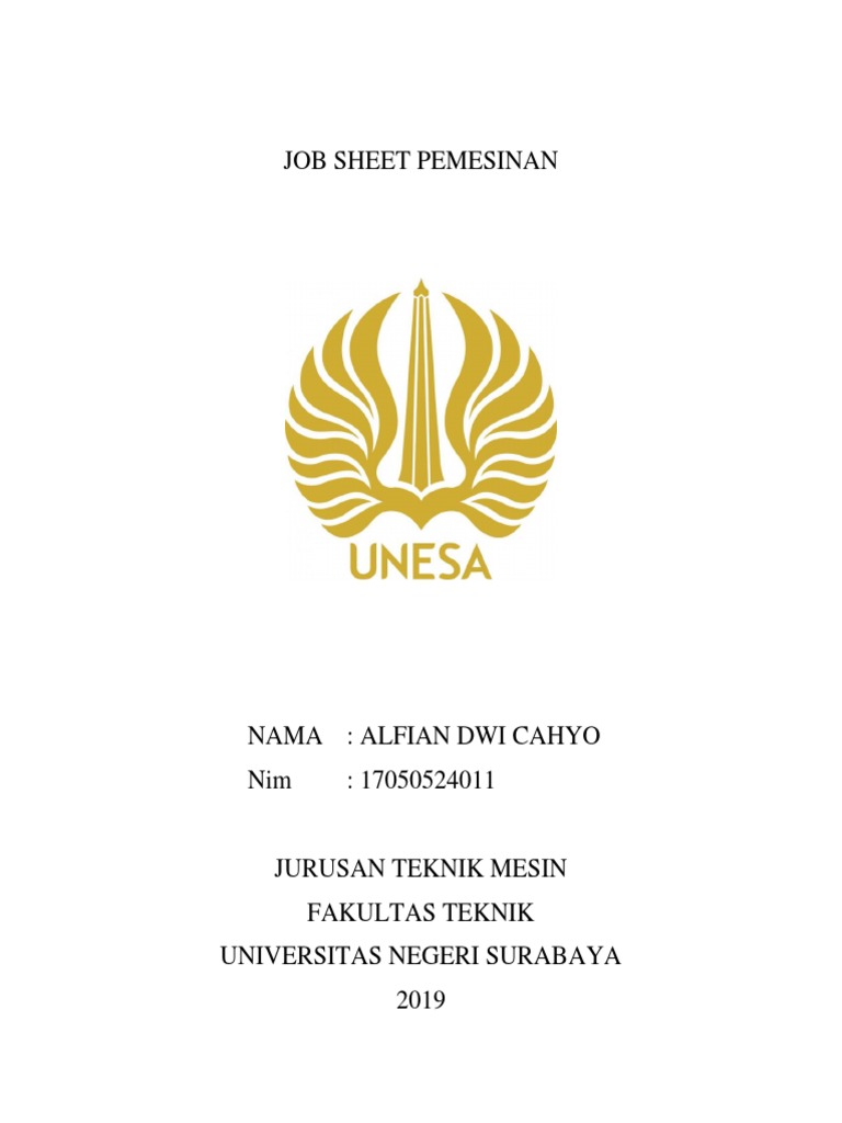 Contoh Jobsheet Praktek Permesinan | PDF