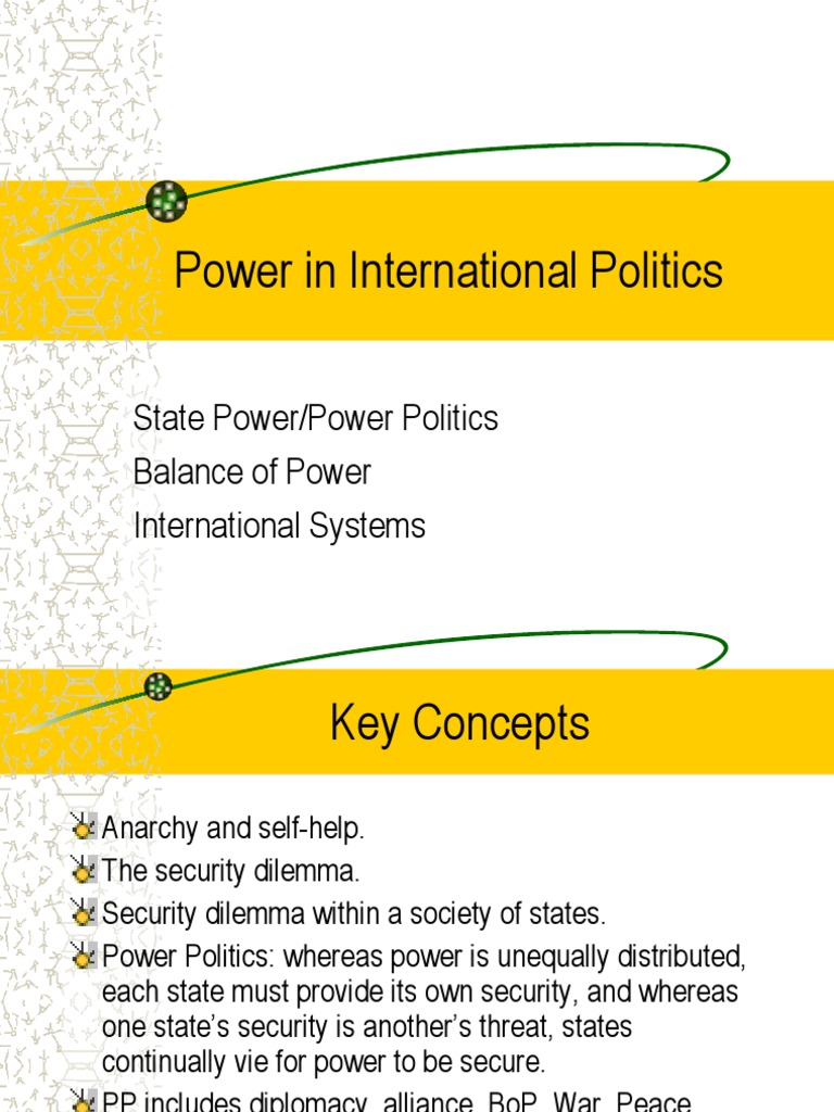 Lecture Four Power in International Politics | PDF | Polarity ...