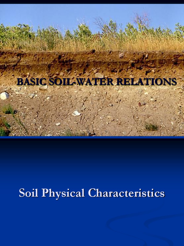 Basic Soil and Water Relationship | PDF | Soil | Porosity