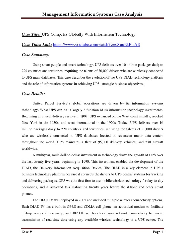UPS Diad Case PDF | PDF | United Parcel Service | Wireless
