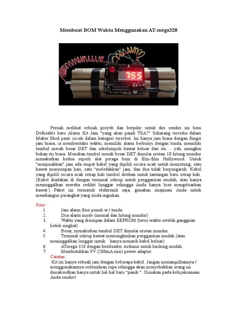 How To Make "Bom Waktu" | PDF