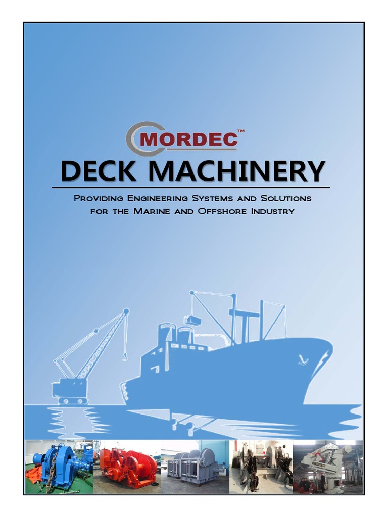 Deck Machineries - 0817 - Rev5 PDF | PDF | Crane (Machine) | Machines