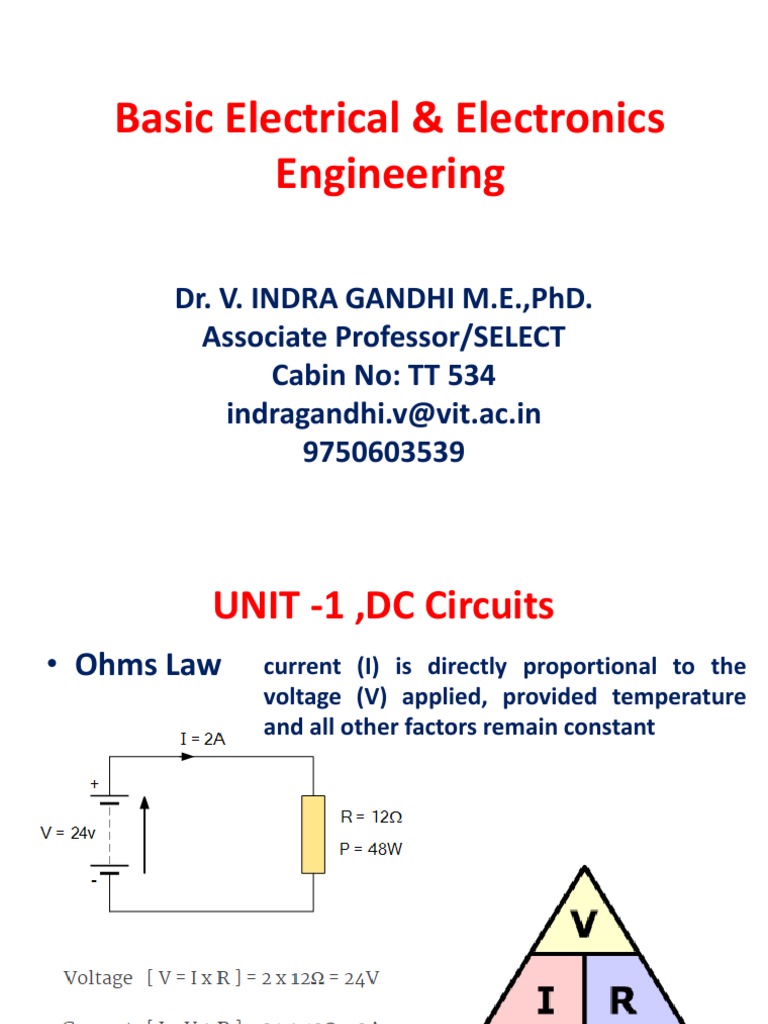 Introduction To Basic Electrical and Electronics Engineering | PDF