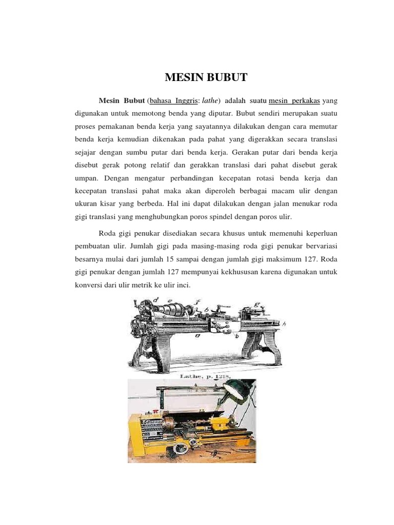Mesin Bubut | PDF