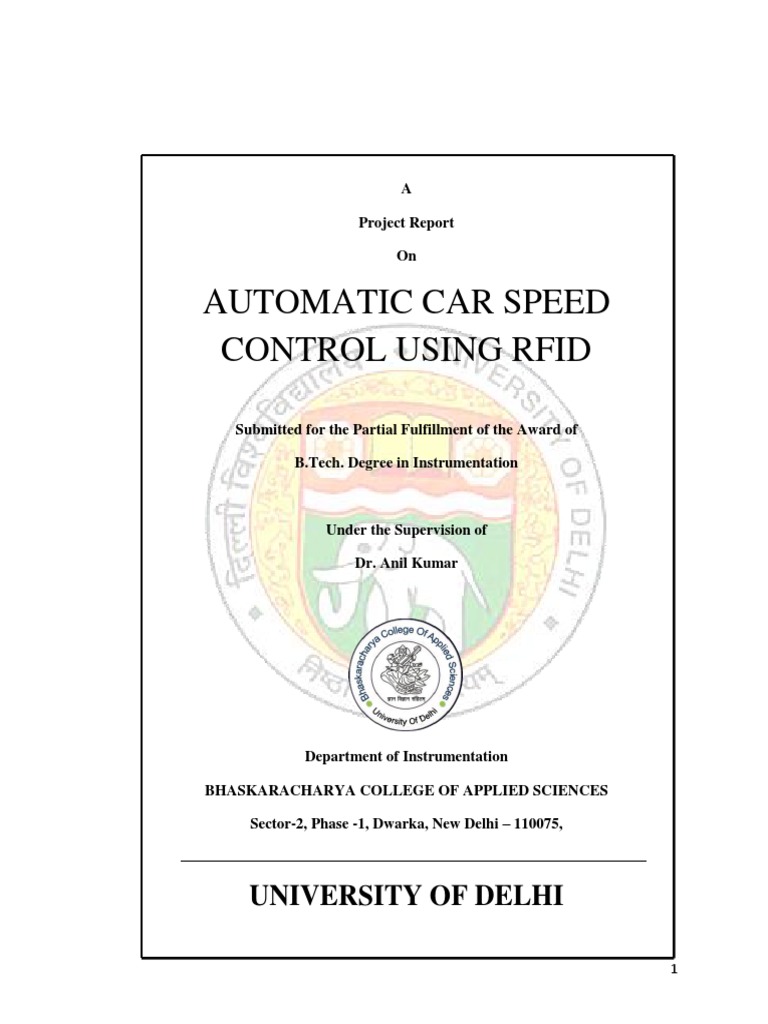 Btech Final Year Project | PDF | Radio Frequency Identification ...
