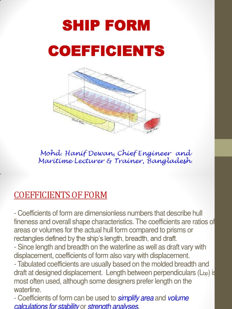 Ship Form Coefficient PDF | PDF | Hull (Watercraft) | Ships
