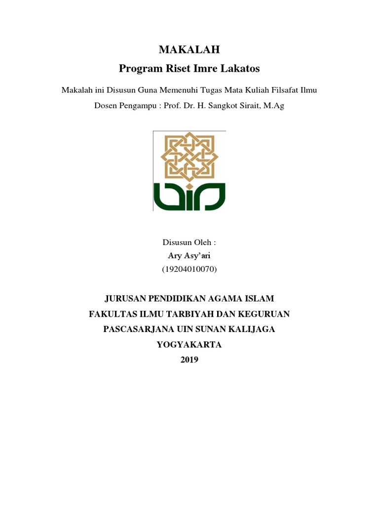 Program Riset Imre Lakatos | PDF