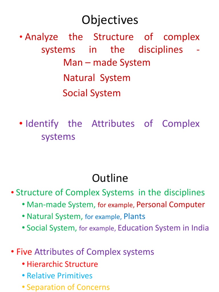 Day 4 Five Attributes of A Complex System | PDF | System | Central ...