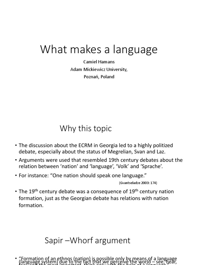 What Makes A Language | PDF | Dialect | Nation
