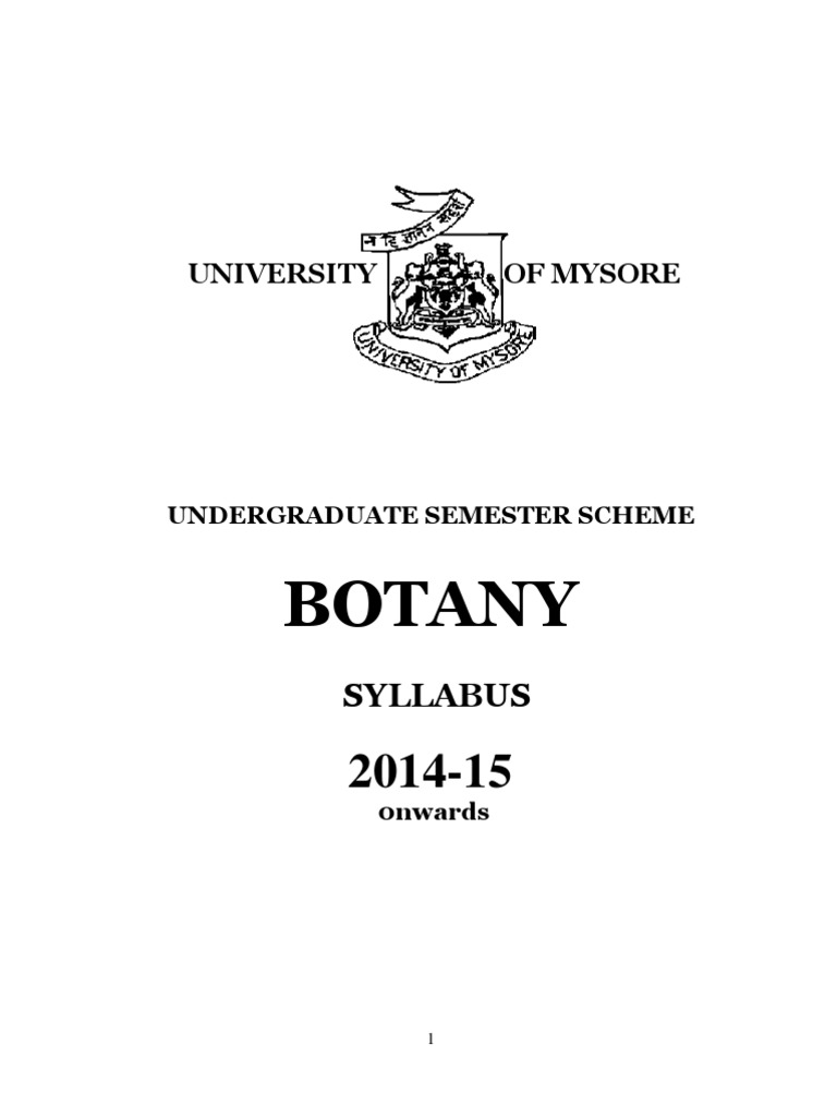 Botany: University of Mysore | PDF | Dominance (Genetics) | Plant Breeding