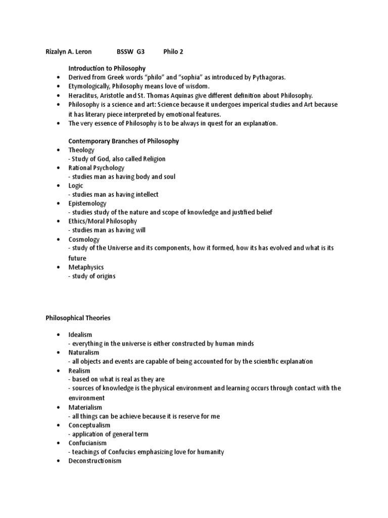 Rizalyn A. Leron (Synthesis) | PDF | Rationalism | Epistemology