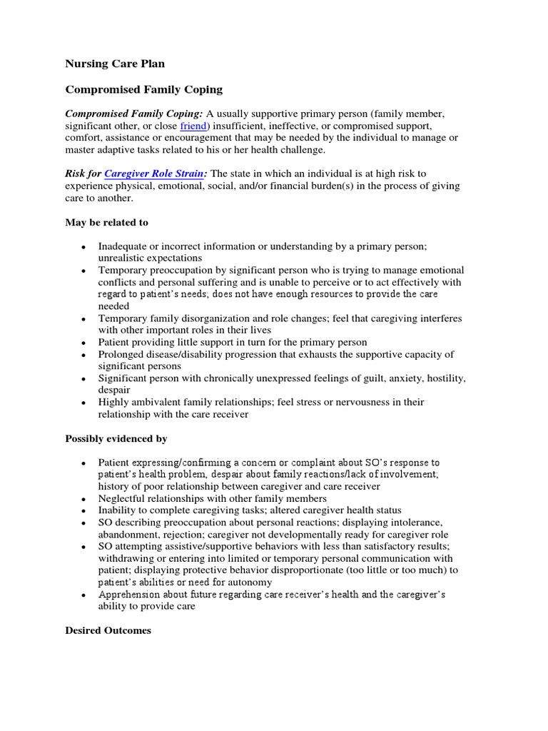 Nursing Care Plan.docx | Grief | Caregiver