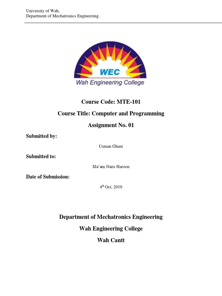 1st Assignment Computer and Applications | PDF | Computer Data Storage ...