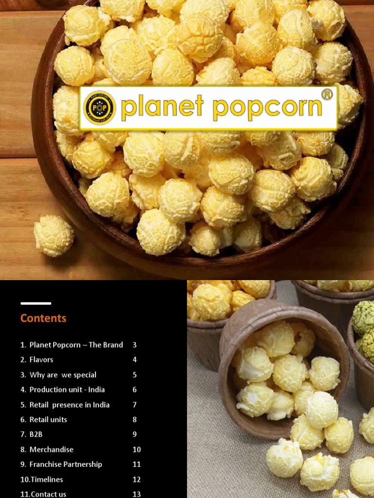 Planet Popcorn Franchise Overview | PDF | Chili Pepper | Popcorn