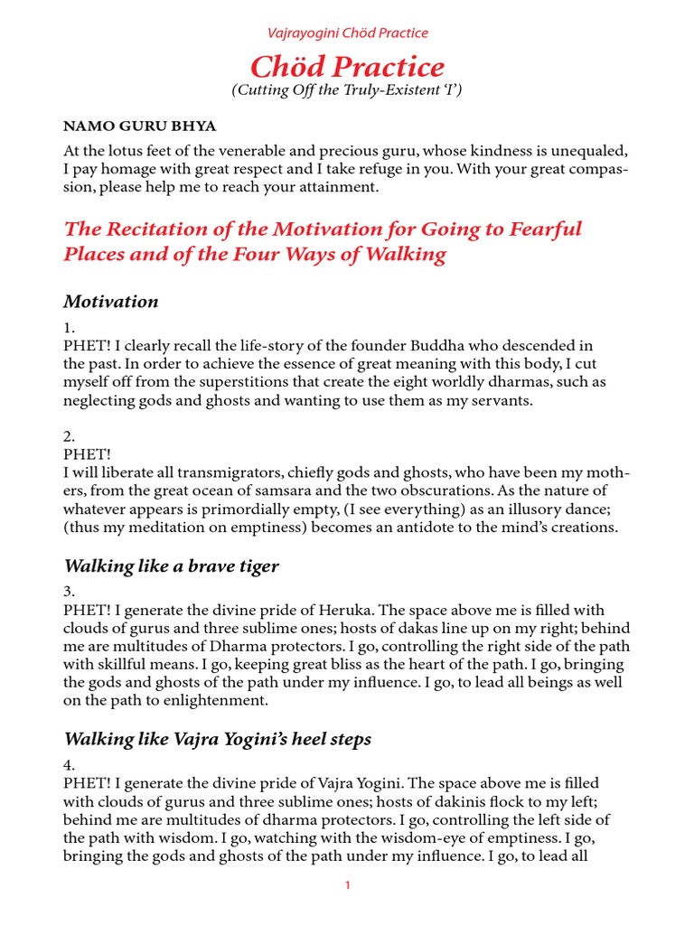 Vajrayogini Chod Practice PDF | PDF | Je Tsongkhapa | Nondualism