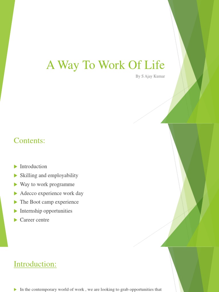A Way To Work of Life | PDF | Business