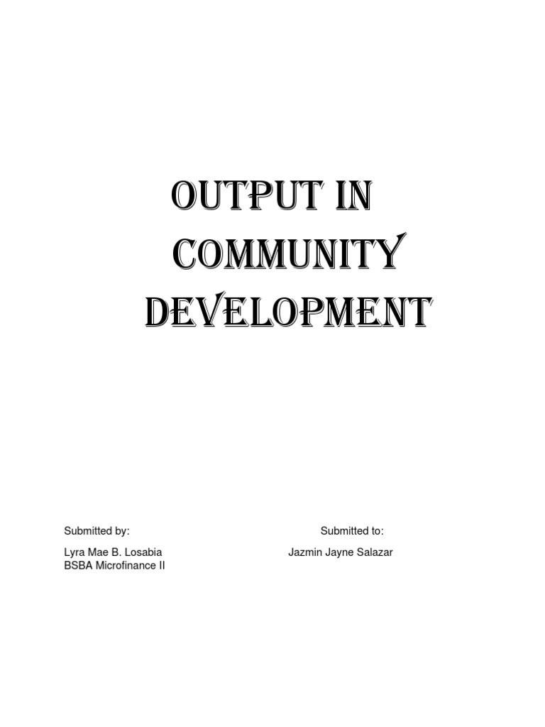 Community Development | PDF | Rationality | Power (Social And Political)
