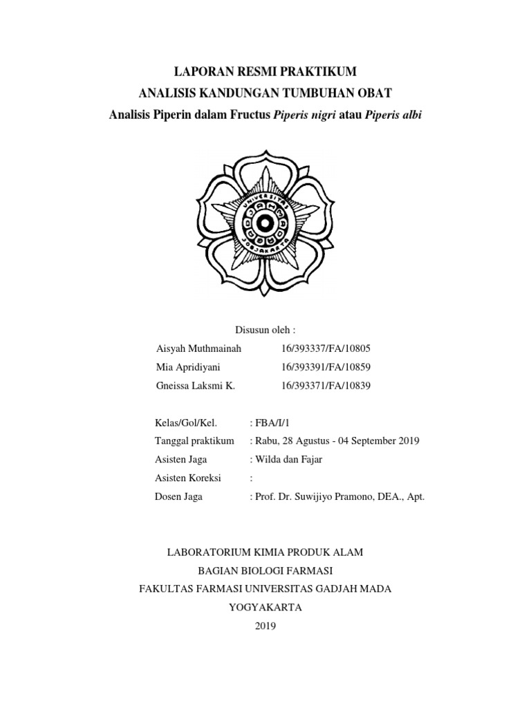 AKTO - P1 - Piperin Dalam Fructus Piperis Nigri | PDF