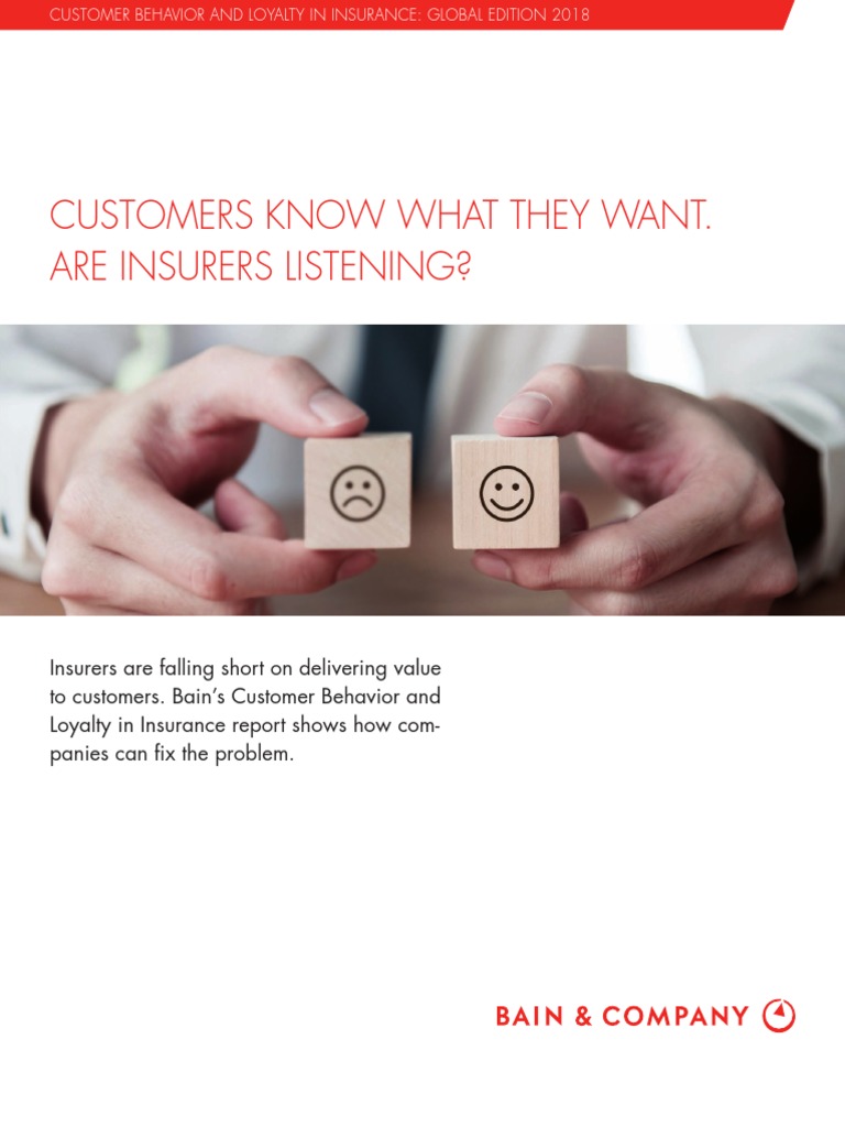 Bain Report-Customer Behavior and Loyalty in Insurance 2018 | PDF ...