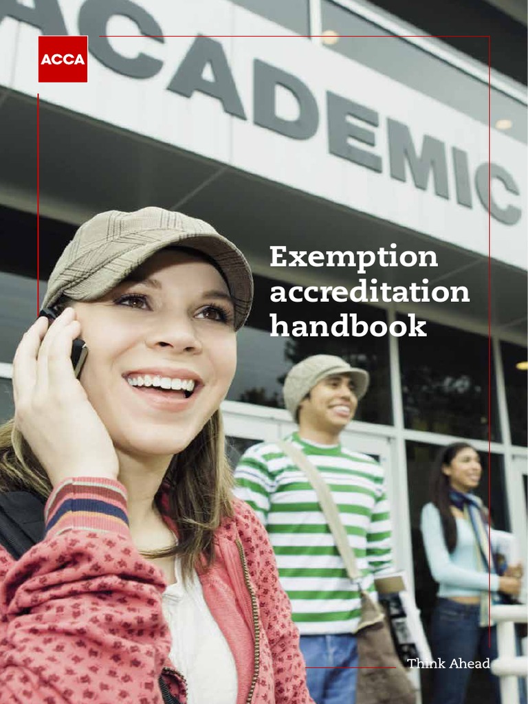 Exemption Accreditation Handbook | PDF | Professional Certification ...