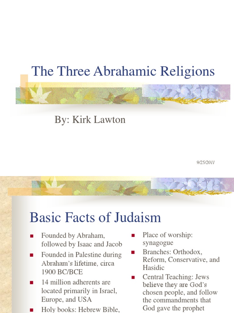The Three Abrahamic Religions | PDF | Salvation | Abrahamic Religions