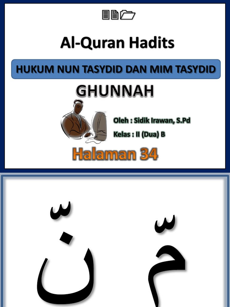 Al-Quran Hadits: Hukum Nun Tasydid Dan Mim Tasydid | PDF