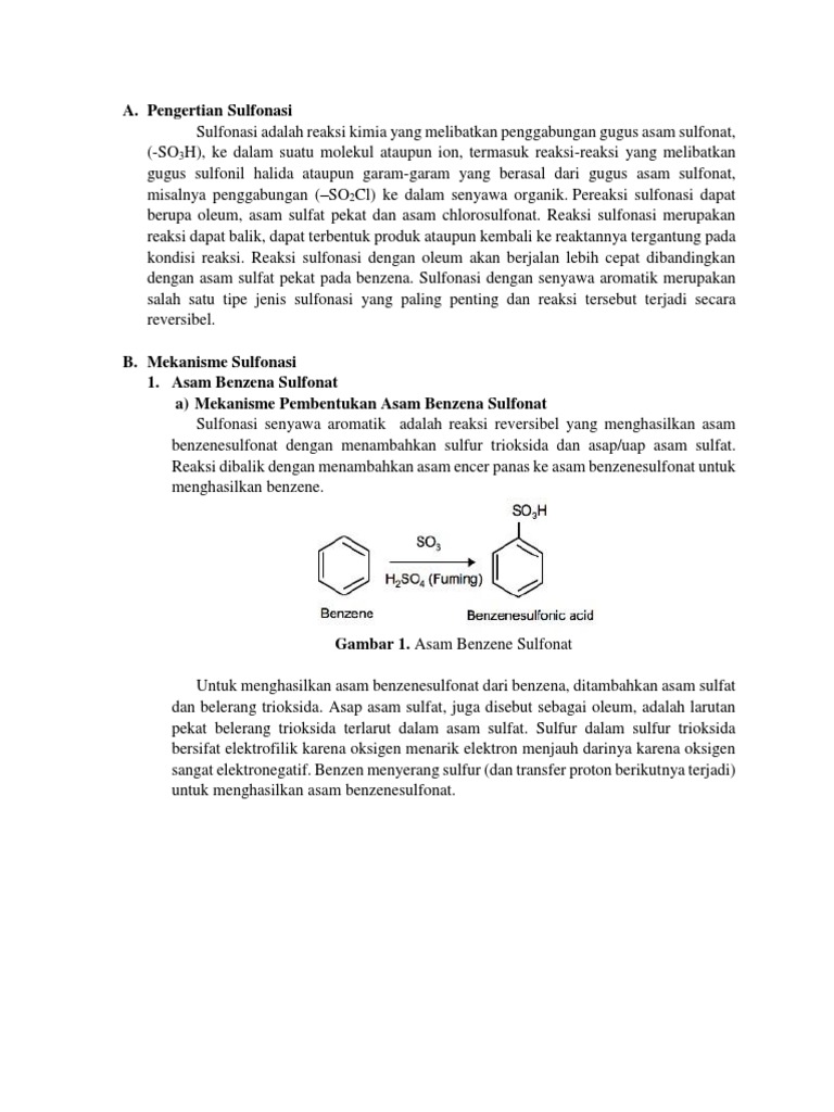 Sulfonasi | PDF | Sains & Matematika