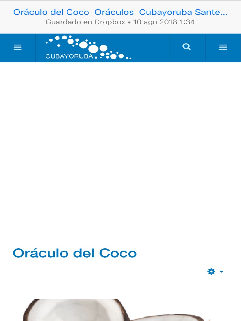 Oráculo del Coco: Significado y Uso | PDF | Santeria | Religión y creencia