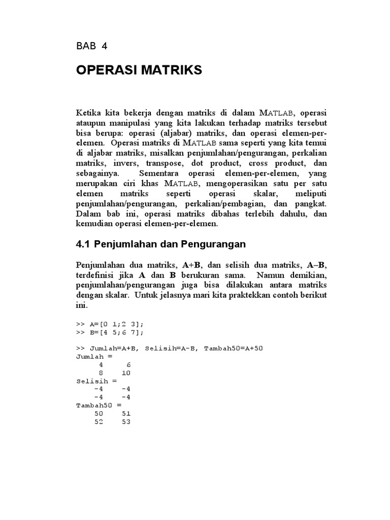 Operasi Matrik | PDF